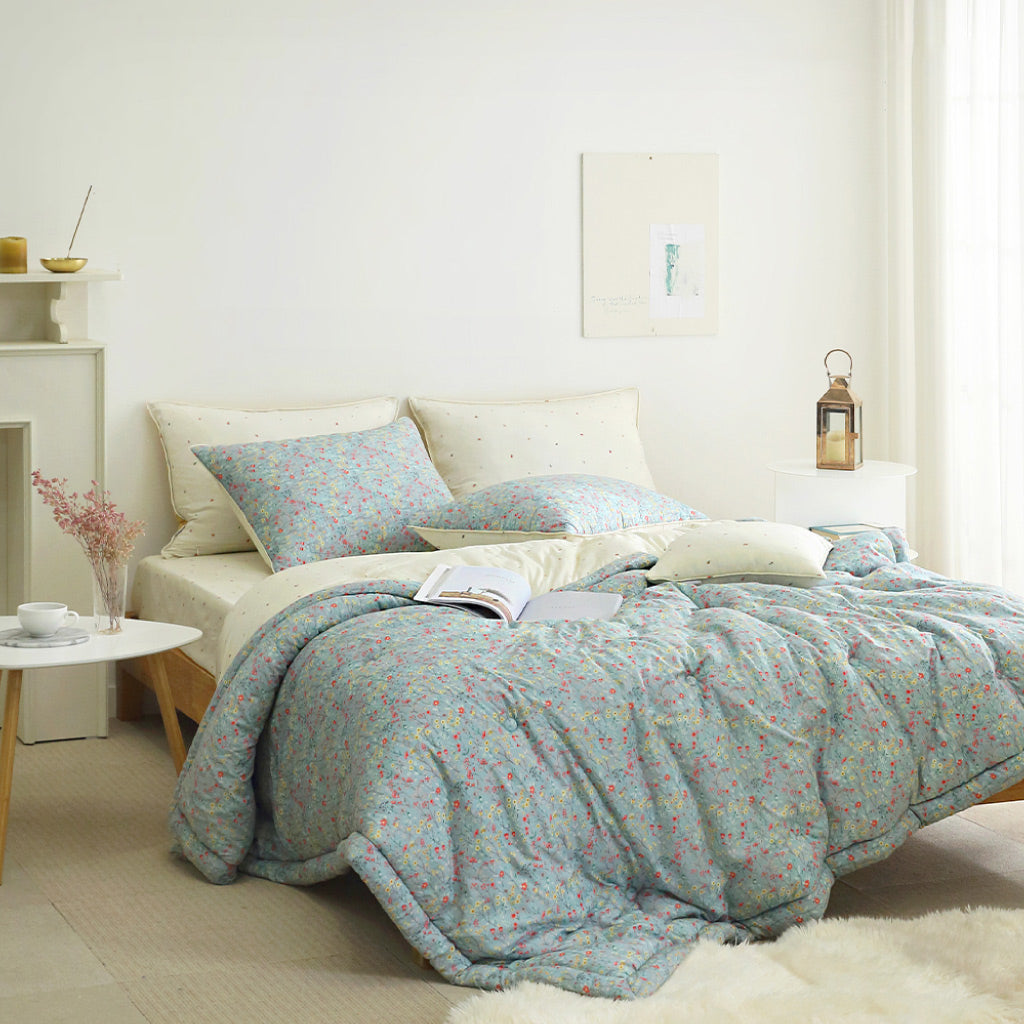 Super Soft and Cozy 100% Modal Cotton Korean Bedding Set - Ellie Blue – BDK MINT