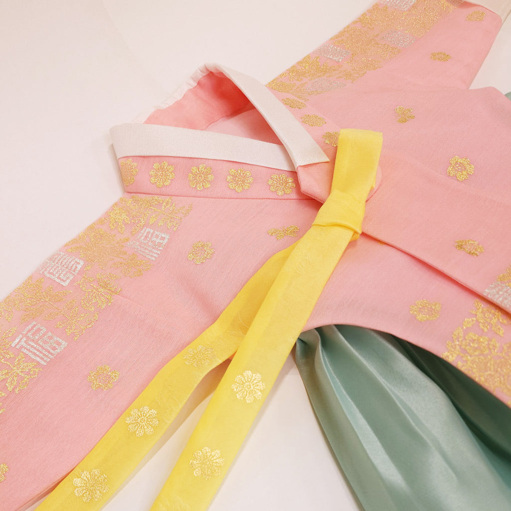 girl dol hanbok - green and red 7 pieces girl dol hanbok set - bdkmint ...